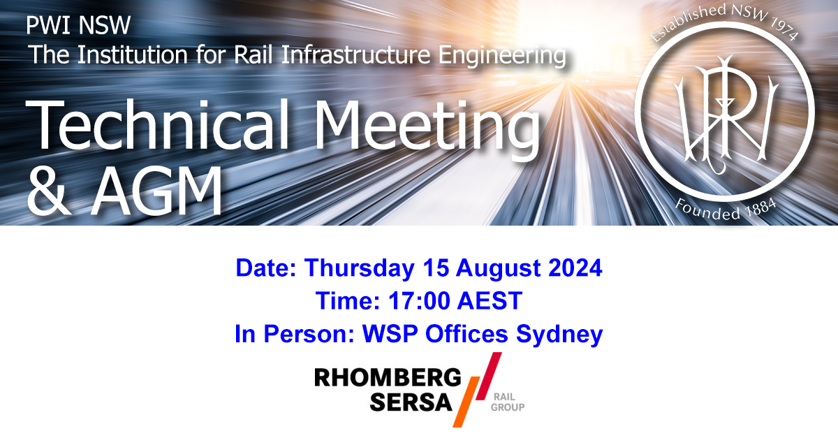Technical-Networking Meeting - August 2024 - Permanent Way Institution ...