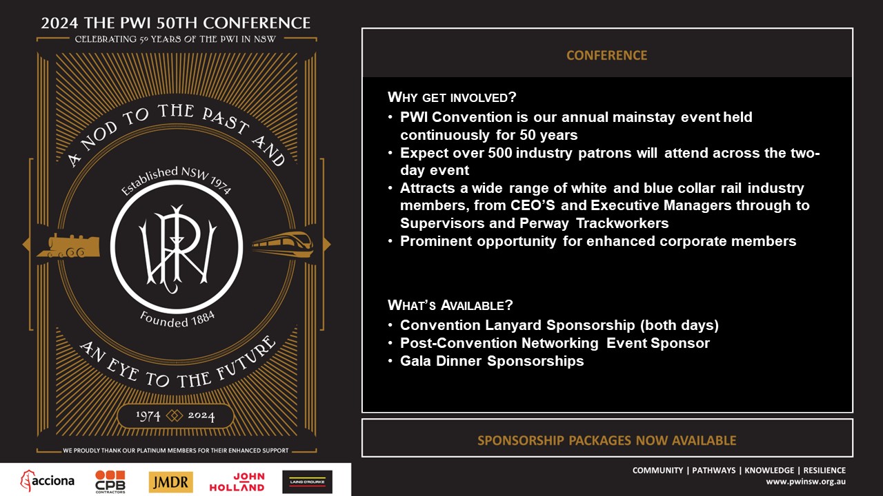 Annual Convention - October 2024 - Permanent Way Institution of New ...